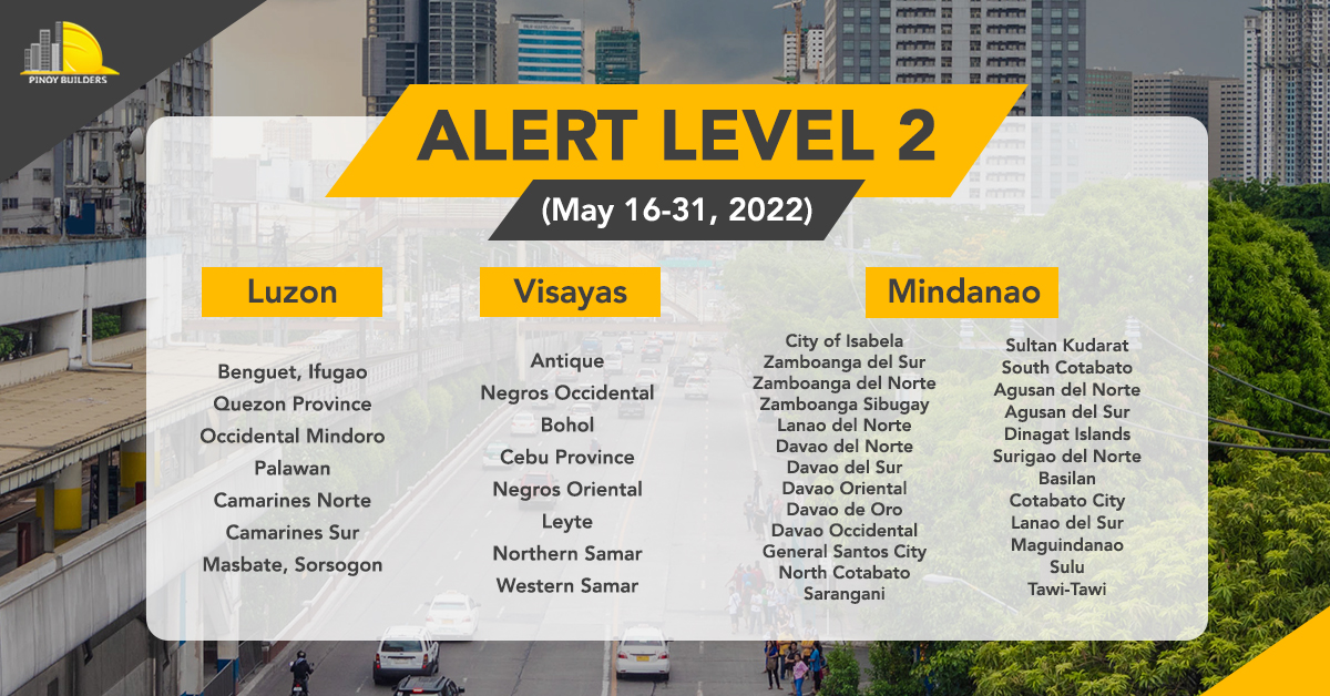 IATF Releases Alert Level Classification for May 16 to 31 - Pinoy Builders